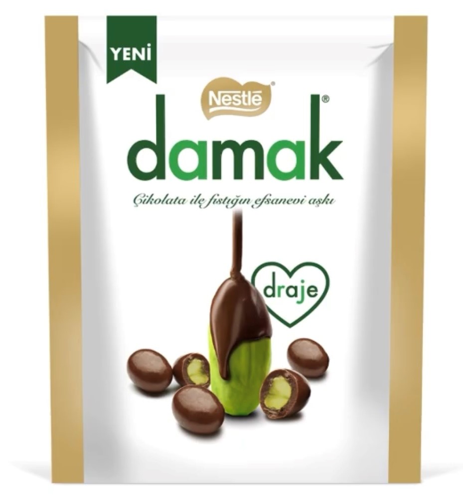 Nestlé Damak Dragee Mit Pistazien 50g Adabazar Süsswaren Handel